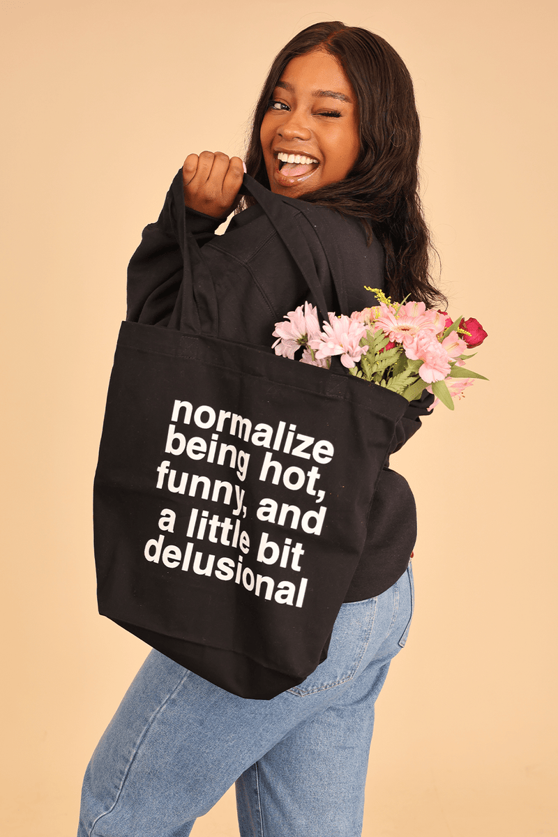 Deb Smikle: Being Hot Black Tote Bag – Fanjoy