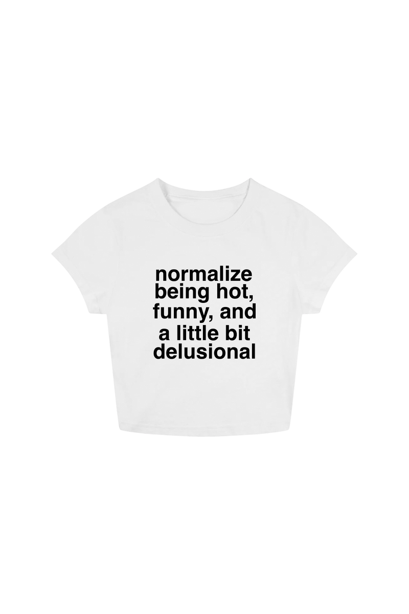 Deb Smikle: Being Hot White Crop Tee – Fanjoy