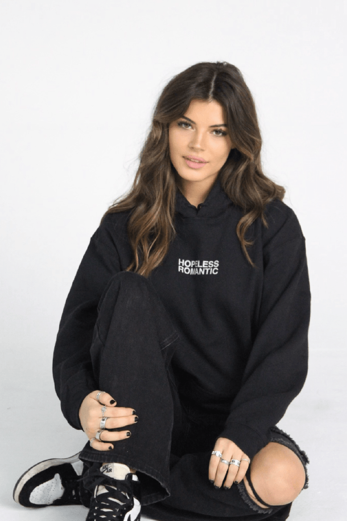 Steph Bohrer: Hopeless Romantic Black Hoodie – Fanjoy